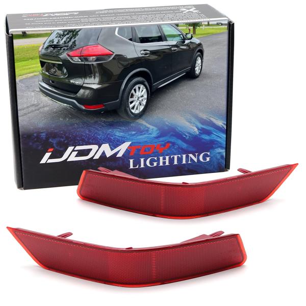 商品名:  iJDMTOY OE-Spec Red Lens Rear Bumper Reflector Replacements Compatible with Nissan 2017-2020 Rogue SUVブランド: iJDMTO...