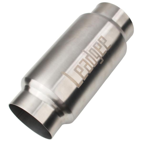 商品名:  Leadgee 3" Inlet &amp; Outlet Exhaust Resonator, 9" Overall Length Center Straight Through Stainless Steel Muffler...