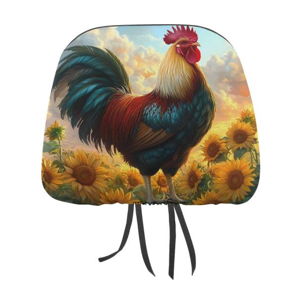 商品名:  Farmhouse Rooster Car Headrest Cover Personalized Headrest Protector Cover Head Rest Cushion Covers for Most Cars ...