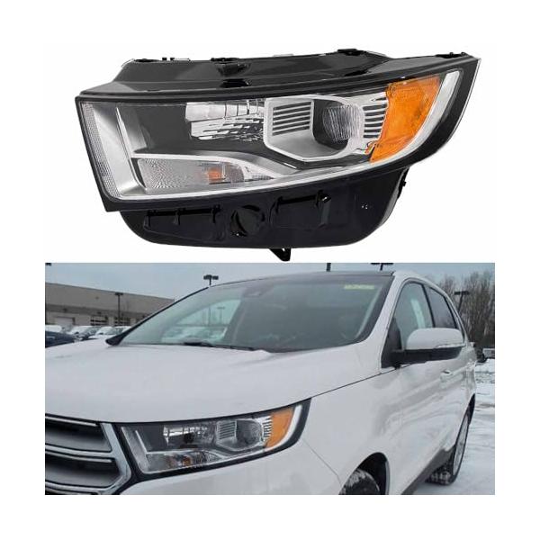商品名:  JENEROUMAN LH Left Driver Side Headlight Assembly W/Bulb Compatible With 2015 2016 2017 2018 Ford Edge Halogen Pro...