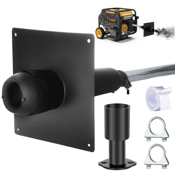 商品名:  Generator Exhaust Extension Silencer Kit with Insulated Through- Wall Mounting Plate Safely Vent Exhaust Reduce No...