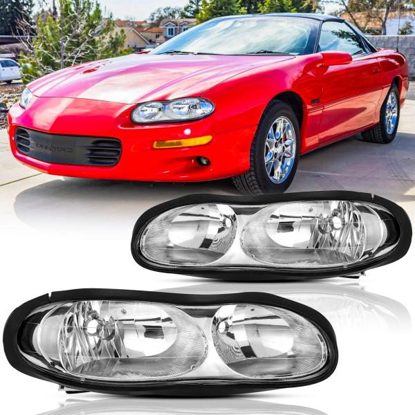 商品名:  SAFAUTOPARTS Headlights Assembly Pair for 1998-2002 Chevy Camaro 4th Gen Halogen Headlamps Replacement Driver and ...