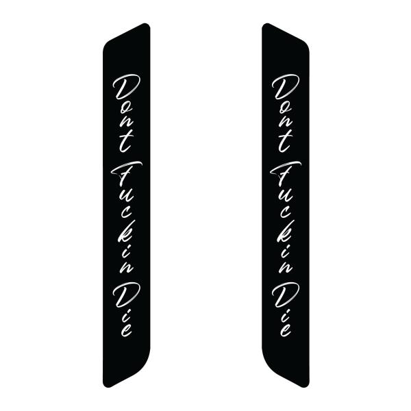 商品名:  Kustom Cycle Parts Don't Fuckin Die Front Fork Reflector Replacements. Sold in Pairs. Compatible with Many Harley ...