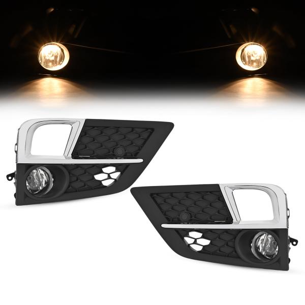 商品名:  HECASA Pair Fog Lights+Fog Light Bezels Compatible with 2018-2020 Honda Odyssey Bumper Fog Lamps Assembly Fog Lamp...