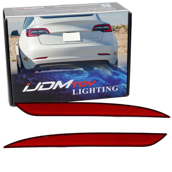 商品名:  iJDMTOY OE-Spec Red Lens Rear Bumper Reflector Replacements Compatible with Tesla 2020-2024 Model Yブランド: iJDMTOY重量...