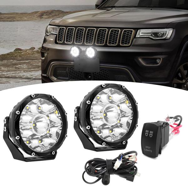 商品名:  Wsays 5 Inch LED Light Pods Round Offroad Ditch Lights with Spot Light Rocker Switch and Wiring Harness Fuse Relay...