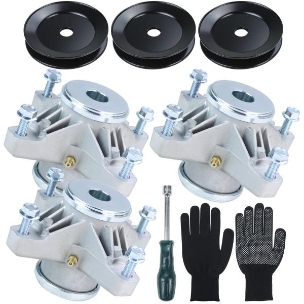 商品名: Lawneagle 3パック グリース 918-04426 スピンドルアセンブリキット 756-3089プーリー付き 748-3065A スピンドルスペーサー カブカデット918-04426スピンドル618-04426 カブカデッ...