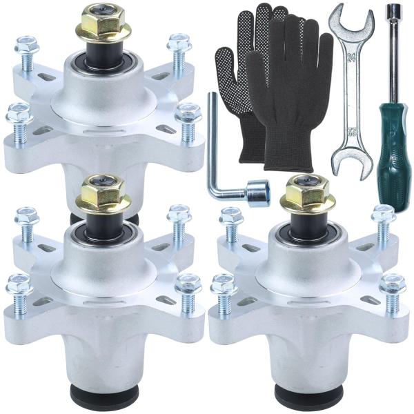 商品名: FULAIGE 3パック 121-0751 スピンドルアセンブリ 交換用 Toro 139-3214 スピンドルアセンブリ、121-0751、Toro 117-7439 スピンドル Toro 117-7267 スピンドル 139 ...