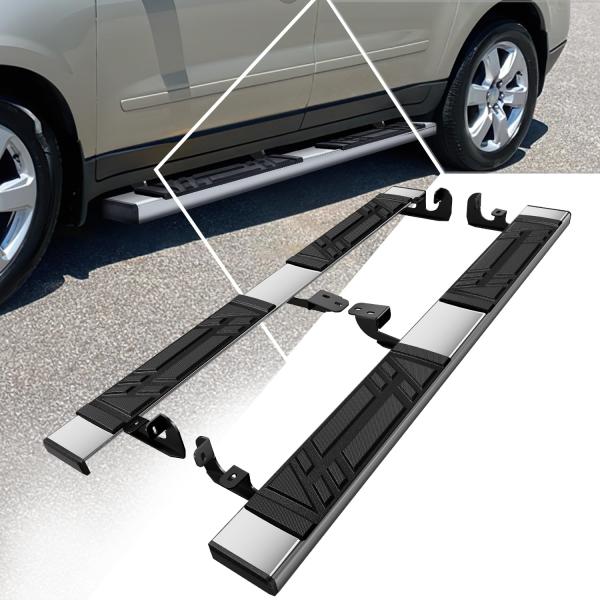 商品名:  PM PERFORMOTOR 6.5" Running Boards Compatible with 2007-2017 Chevy Traverse GMC Acadia Buick Enclave Saturn Outloo...