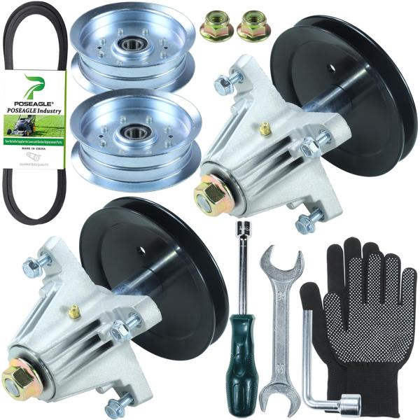 商品名:  POSEAGLE 2 Pack Pre-Greased 918-06991 Spindle Assembly with 756-05034A Idler Pulley 954-04060C Belt Replaces 918 0...