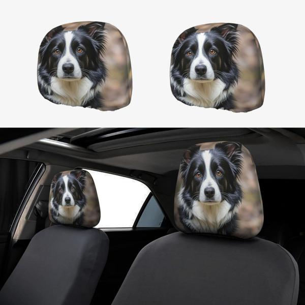 商品名:  PMQAGNKSMQ Car Headrest Cover Headrest Covers Border Collie Car Seat Headrest Covers Personalized Car Seat Headres...