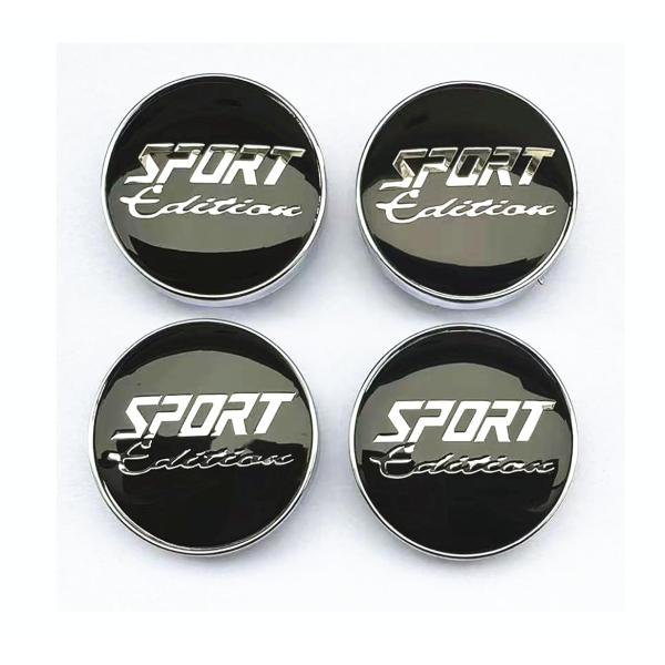 商品名:  4pcs 60mm Black for Sport Edition Car Wheels Center Hub Cap Badge Emblem Decal Sticker (Black for Sport Edition)ブラ...