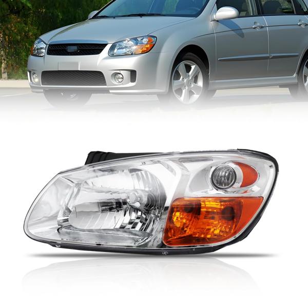 商品名:  OLDANI Left Headlight Assembly for 2007 2008 2009 Ki-a Spectra, Driver Side Halogen Headlamp with Clear Lens Black...