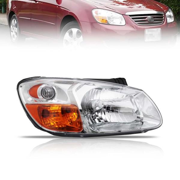 商品名:  OLDANI Right Headlight Assembly for 2007 2008 2009 Ki-a Spectra, Passenger Side Halogen Headlamp with Clear Lens B...