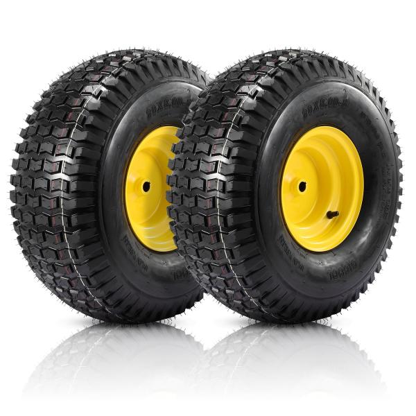 商品名:  20x8.00-8 Rear Tire and Wheel Assemblies - 4 Ply Tubeless Tire Compatible for Riding Lawn Mowers - 3/4" Borehole, ...