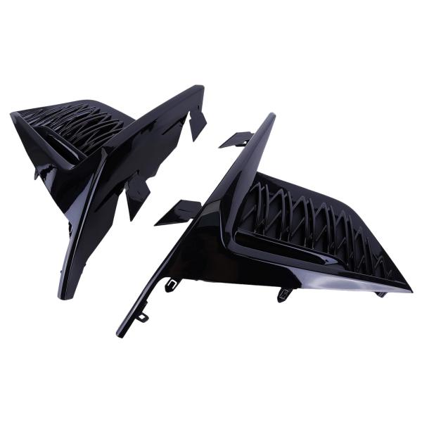 商品名: Slakerbe 1ペア 光沢ブラック ABS フロントバンパー ロワーフォグライトカバー グリルグリル、5310553010 5310653010 フロント下部バンパーランプフレーム 左右 レクサスIS300 IS350 IS5...