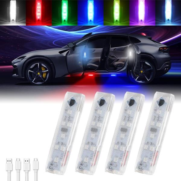 商品名:  NHHEO 7 Color Car LED Door Lights Projector, Wireless USB Charging Auto Sensing Door Sill Magnetic Welcome Lightin...