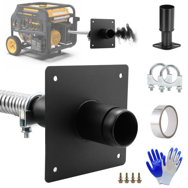 商品名:  LCGP Generator Exhaust Extension Silencer Kit Reduce Noise by 50% with Mounting Plate and Adapter Universal Fit fo...