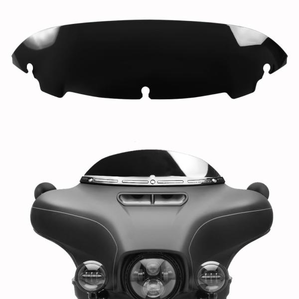 商品名:  Black 4.5" Round Wave Windshield Windscreen for Harley Davidson Touring Street Glide/Electra Glide/Tri Glide/Tri-W...
