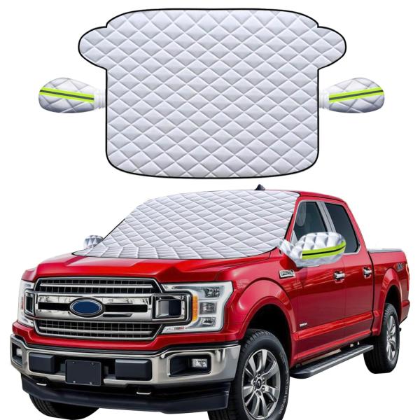 商品名:  Heavy Duty Windshield Cover for Summer Sun Ice Snow, Longer and Wider to fit SUVs and Trucks, Pefect for Car SUV T...