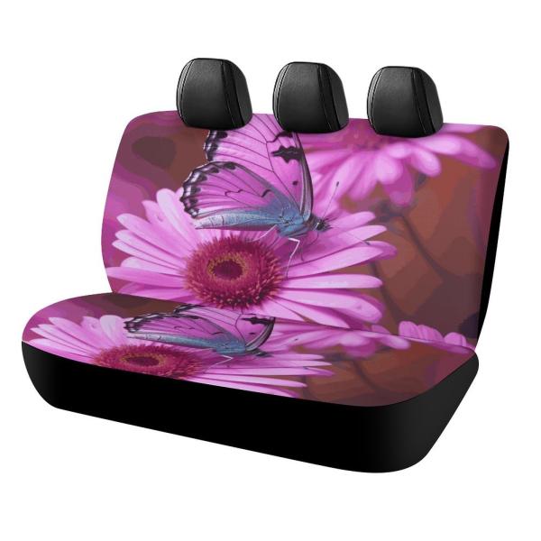 商品名:  NWTRJ Flower Purple Butterfly Car Back Seat Covers Soft Waterproof Cars Rear Bench Cushion Covers Dust and Scratch...