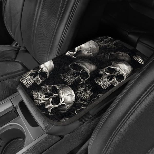 商品名:  Honeybaby Car Console Covers Skull Skeleton Print Soft Center Console Cover Stylish Car Accessories Interior Unive...