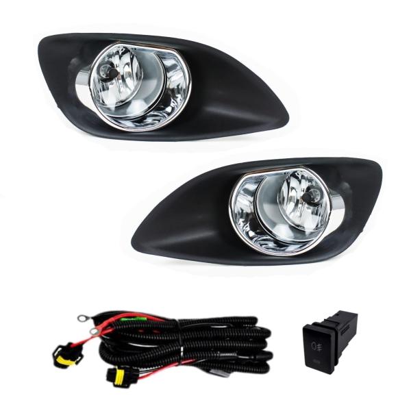 商品名:  Nioboee Fog Lights Compatible With 2007-2011 Yaris Front Bumper Lamps Clear Lens with Wiring Harness and Switch Ha...