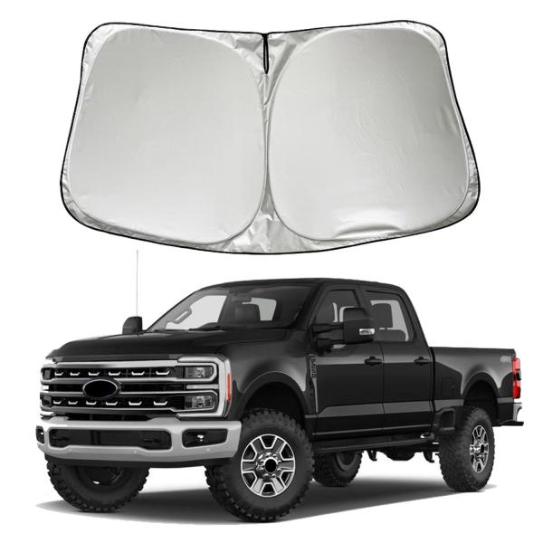 商品名: SZYUCHEN 車用フロントガラスサンシェードサンシェード フォード F250 F-250 F350 F450 Super Duty 2024 2023 2022 2021 2020-2017 アクセサリー 折りたたみ式 車のフ...