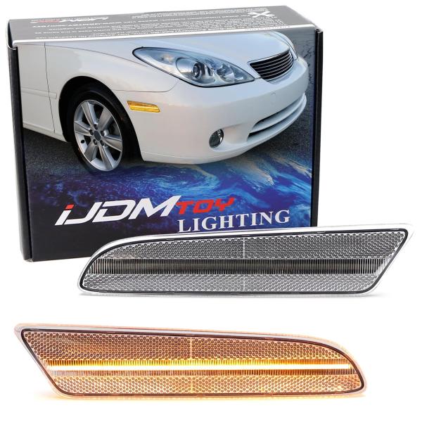 商品名:  iJDMTOY Semi-Clear Lens 36-SMD Amber Full LED Front Side Marker Light Kit Compatible With Lexus 2002-2006 ES300 ES...