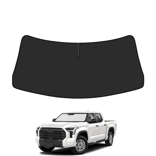 商品名: BIBLOZ 車用フロントガラスサンシェード トヨタ タンドラ 2022-2025 アクセサリー 折りたたみ式 PETサンシェード 車内を涼しく保ちます BIBLOZ Car Windshield Sun Shade for To...
