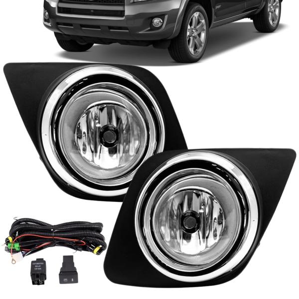 商品名:  Nioboee Fog Lights Compatible With 2009-2012 RAV4 Front Bumper Lights Assembly with H11 12V 55W Halogens Bulbs Bez...