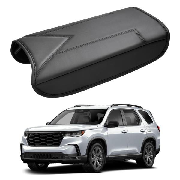 商品名: FIILINES センターコンソールカバー ホンダパイロット2023-2025用、隠しポケット付き アームレストカバーパッド クッションプロテクター パイロットアクセサリー アームレストカバー 傷防止 FIILINES Cente...