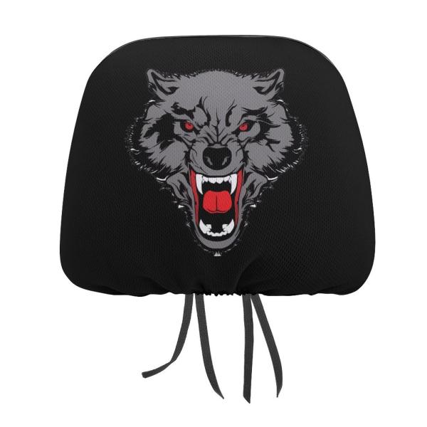 商品名:  Aggressiveness of Wolf Simple Headrest Covers for Cars Elastic Reusable Full Wrap Universal Fit Car Interior Acces...