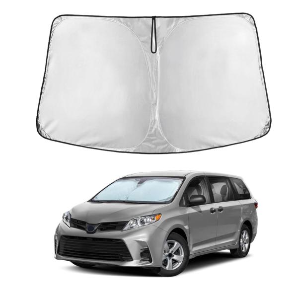 商品名: EcoNour サンシェード トヨタ シエナ対応 Toyota Sienna EcoNour Car Windshield Sunshade 2021-2025 - 240T Polyester Material Cars Sun...