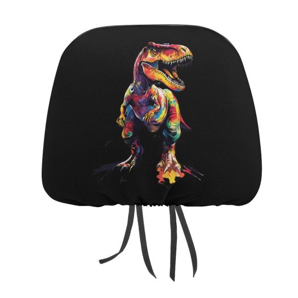 商品名:  Colorful Dinosaurs Simple Headrest Covers for Cars Elastic Reusable Full Wrap Universal Fit Car Interior Accessory...