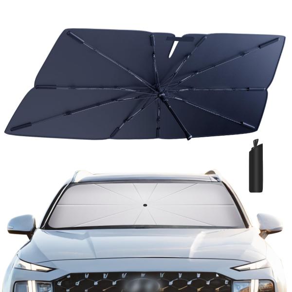 商品名: フロントガラス用サンシェード傘:Hyundai Santa-Fe-2019-2024用 - フロントカスタムカーウィンドウシェード - 折りたたみ式サンシェードブロック UVケア Windshield Sun Shade Umbr...