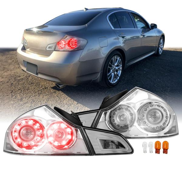商品名:  USR 07-13 V36 Sedan Tail Light ? Rear Tail Lamps Set (Left + Right) Pair - Compatible with 2007-2008 Infiniti G35 ...