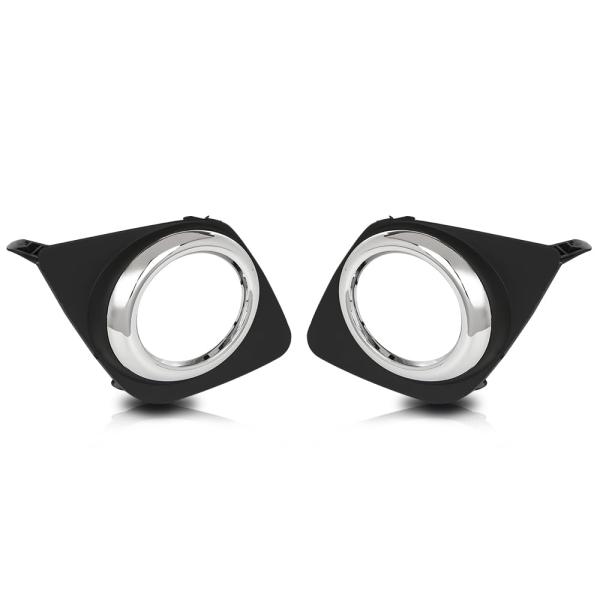 商品名:  G-PLUS Front Bumper Fog Light Cover Trim Bezel Pair Compatible with Toyota RAV4 2009-2012 521270R040, 521280R040ブラ...