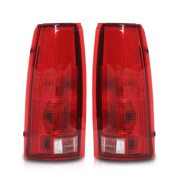 商品名:  G-PLUS Tail Lights Assembly Rear Brake Lamp Pair w/o Connector Circuit &amp; Bulb Compatible with Chevy GMC Silver...