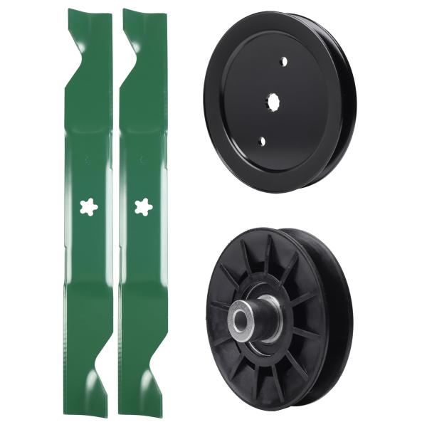 商品名:  UDC Parts Mower Kit/Pulley 195945 + Pulley 532194326 + 2 Pack Blades 405380 / Fits Husqvarna 2146XLS 2246LS 2346XL...