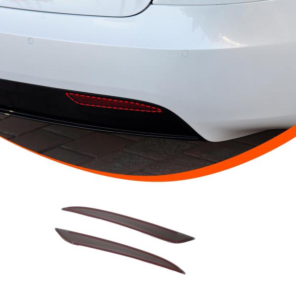 商品名:  Moittellc Car Rear Fog Light Lamps Cover Compatible with Tesla Model S 2016-2023, Exterior Smoked Rear Bumper Refl...