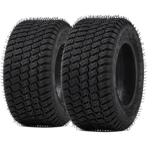 商品名: YITAMOTOR 芝刈り機タイヤ 16x6.5-8 芝刈り機/オートバイ/ガーデントラクター/ゴルフカート/農機具に適用 4層 2本セット YITAMOTOR 16x6.5-8 Lawn Mower Tires, Suitabl...