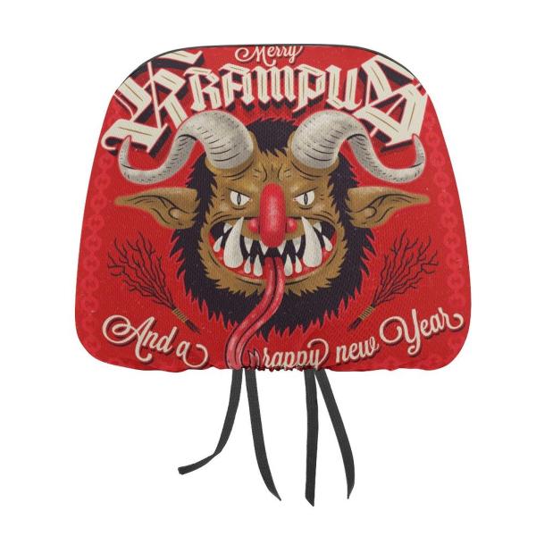 商品名:  Merry Krampus Car Headrest Covers Trucks Universal Head Rest Cover Protector Vehicle Accessories 2 PCSブランド: Generi...