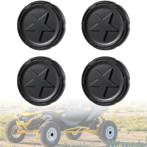 商品名: POKIAUTO ブラックリムキャップ ホイールキャップ センターキャップカバー Can-Am Maverick R MAX X RS 2024+ モデルアクセサリー用 (4個) POKIAUTO Center Hub Caps ...