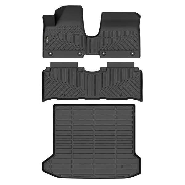 商品名:  Wailtnb-Floor Mats &amp; Cargo Liner for Hyundai Ioniq 5 Fixed Center Console 2022-2024 (Unmovable Center Console)...