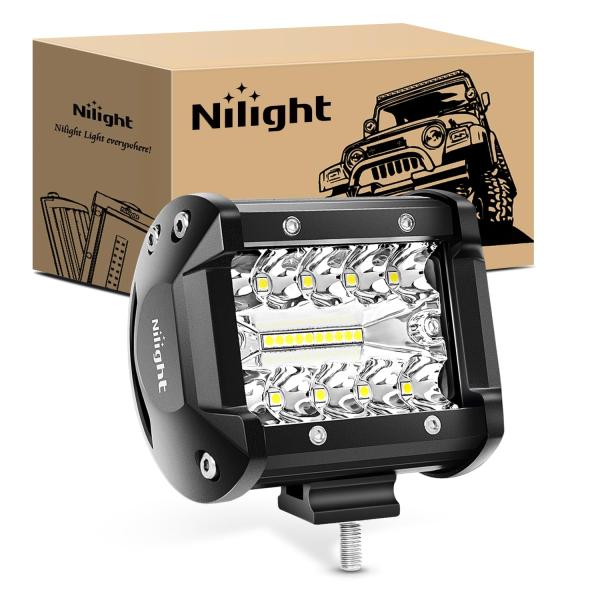 商品名:  Nilight Led Pods 4Inch 60W Flood Spot Combo Off Road Driving Fog Light Bar Work Lighting for Truck Tractor Pickup ...