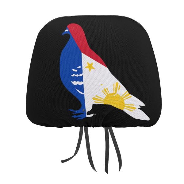 商品名:  Philippines Pinoy Flag Dove Peace Headrest Covers for Car Seat Head Rest Protector Cover Accessories for Women Men...