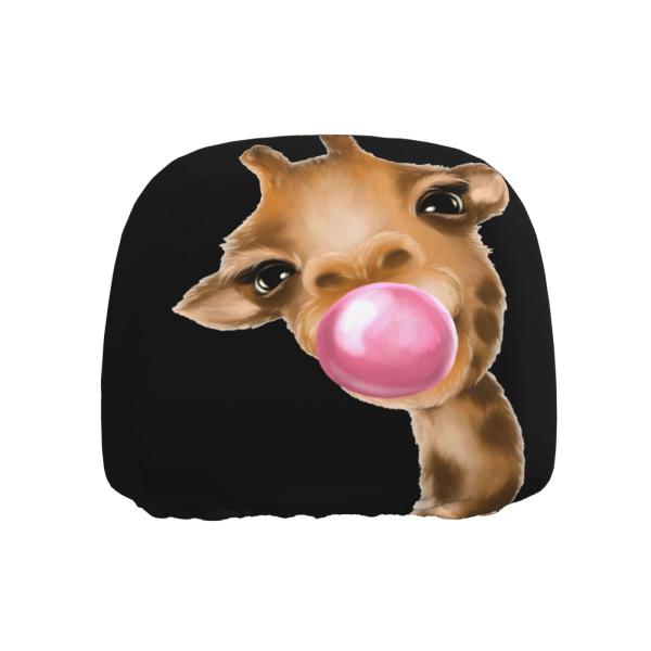 商品名:  Xiso Ver Funny Giraffe Blowing Bubble 1 Pcs Car Headrest Covers Soft Car Seat Head Rest Cover Protector Universal ...