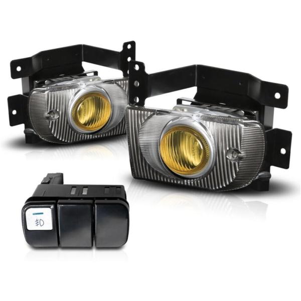 商品名:  ARCOSUCU Fog Light Front Left Right Side Yellow Lens Fog Bumper Lamps w/Switch+Harness+Bezel 4Dr for Honda for Civ...