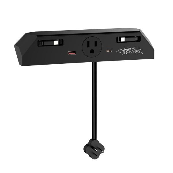 商品名: Cybertrack マルチポート USBハブ Tesla Cybertrack 2023+ センターコンソール用 隠し高速充電器 格納式ケーブル付き デュアルUSB-Cポート ドッキング引き出しステーションアクセサリー (サイバ...